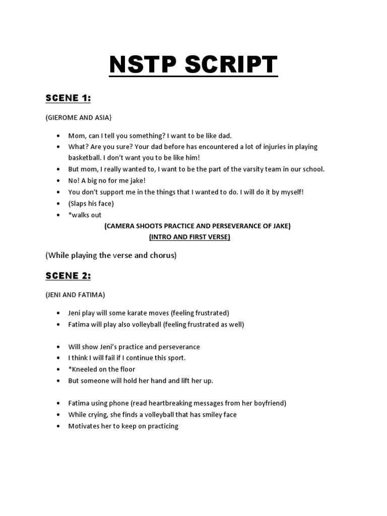 NSTP Script | PDF