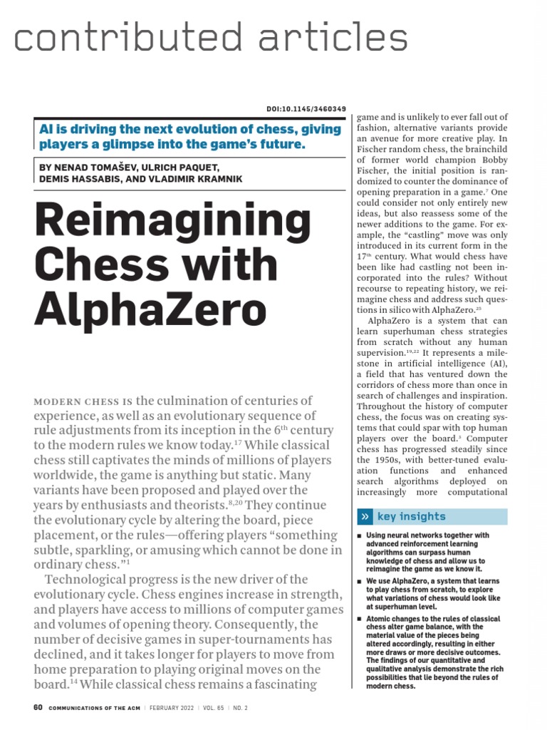 Reimagining Chess With AlphaZero | PDF | Chess Openings | Chess