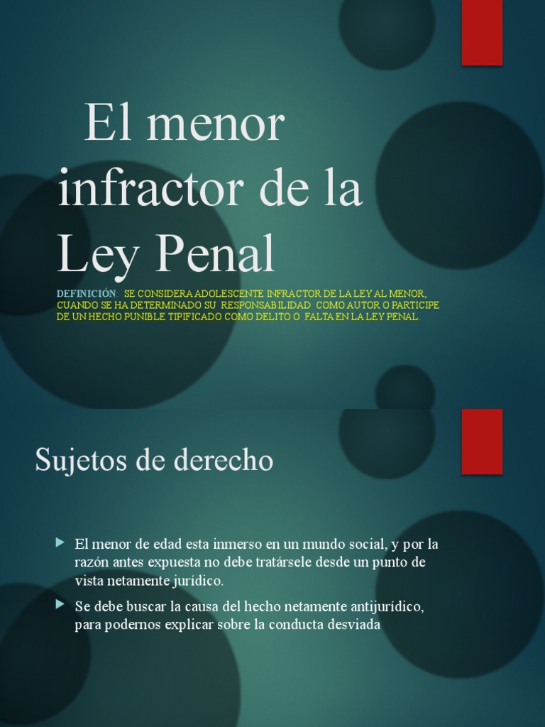 Menores Infractores y Ley Penal | PDF | Derecho penal | Gobierno