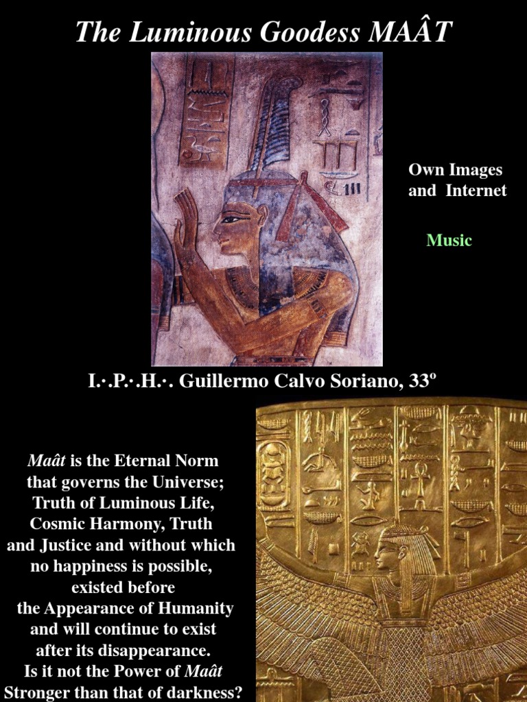 The Luminous Goodess Maât - I. . P. . H. . Guillermo Calvo Soriano, 33rd | PDF