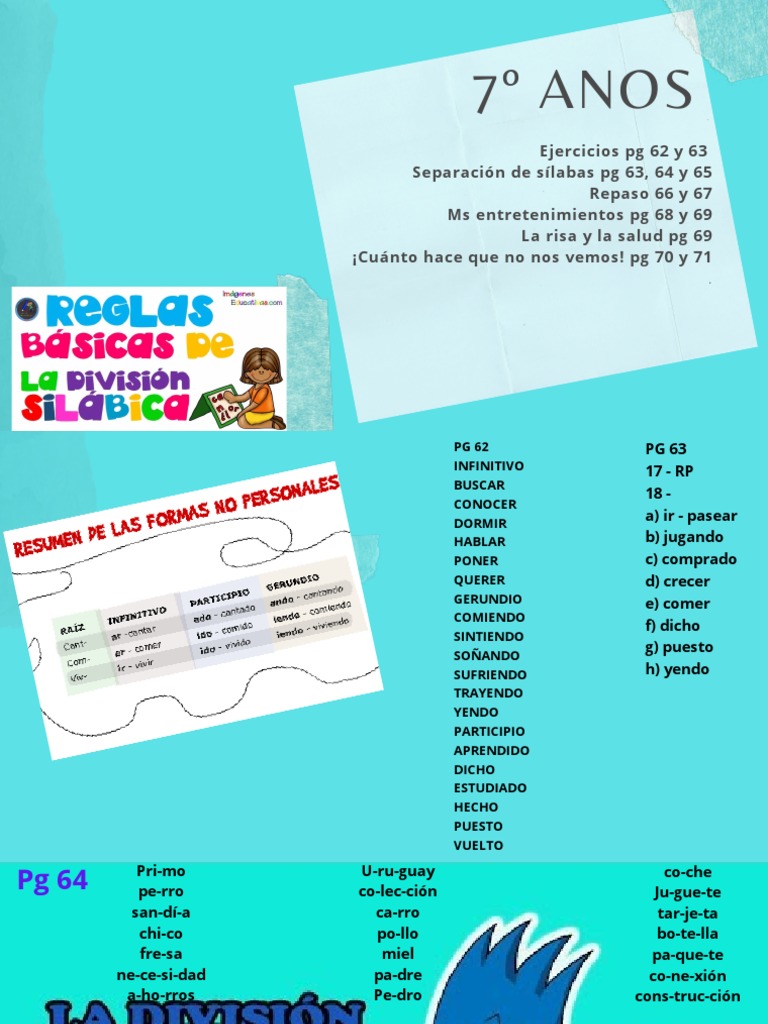 Ejercicios de Español 7º Año | PDF