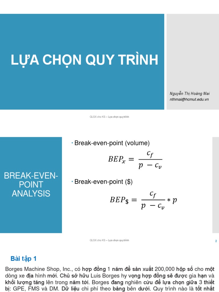 IM1023.C5.Lựa Chọn Quy Trình BT SV | PDF