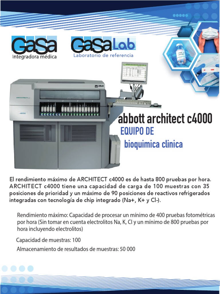 Abbott ARCHITECT c4000: Bioquímica Clínica | PDF