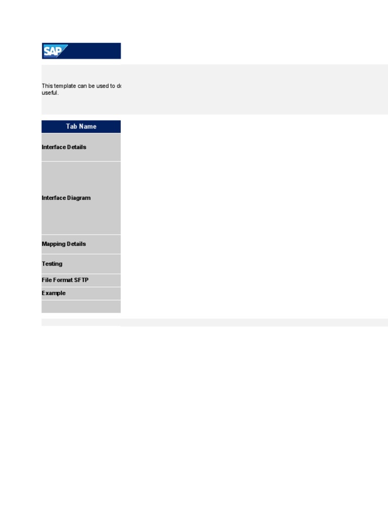 S4H - 038 Technical Specification of Integration Template | PDF | Specification (Technical ...