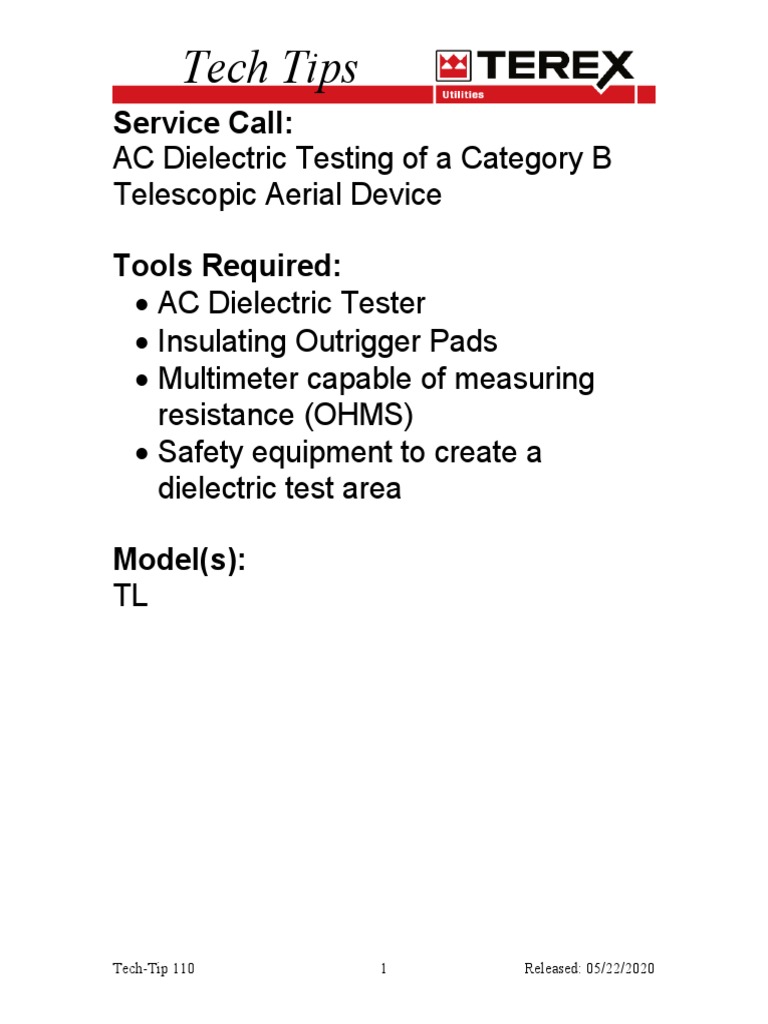 TEREX Dielectric Testing | PDF | Alternating Current | Insulator ...
