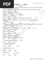 Matematik Majburiy Blok Testlari | PDF