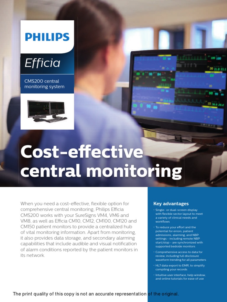 CMS200 Central Monitoring System Brochure | PDF | Monitoring (Medicine ...