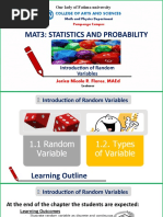 Statistics and Probability | PDF | Probability Distribution | Random Variable
