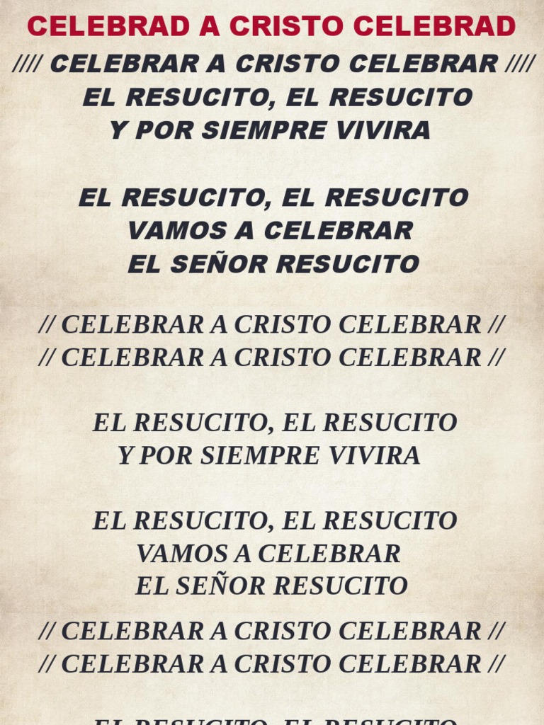 Celebrad A Cristo Celebrad | PDF