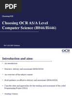 COMPUTER SCIENCE. H446 - 03 Summer 2017 Examination Series Set C Medium A LEVEL. Exemplar ...