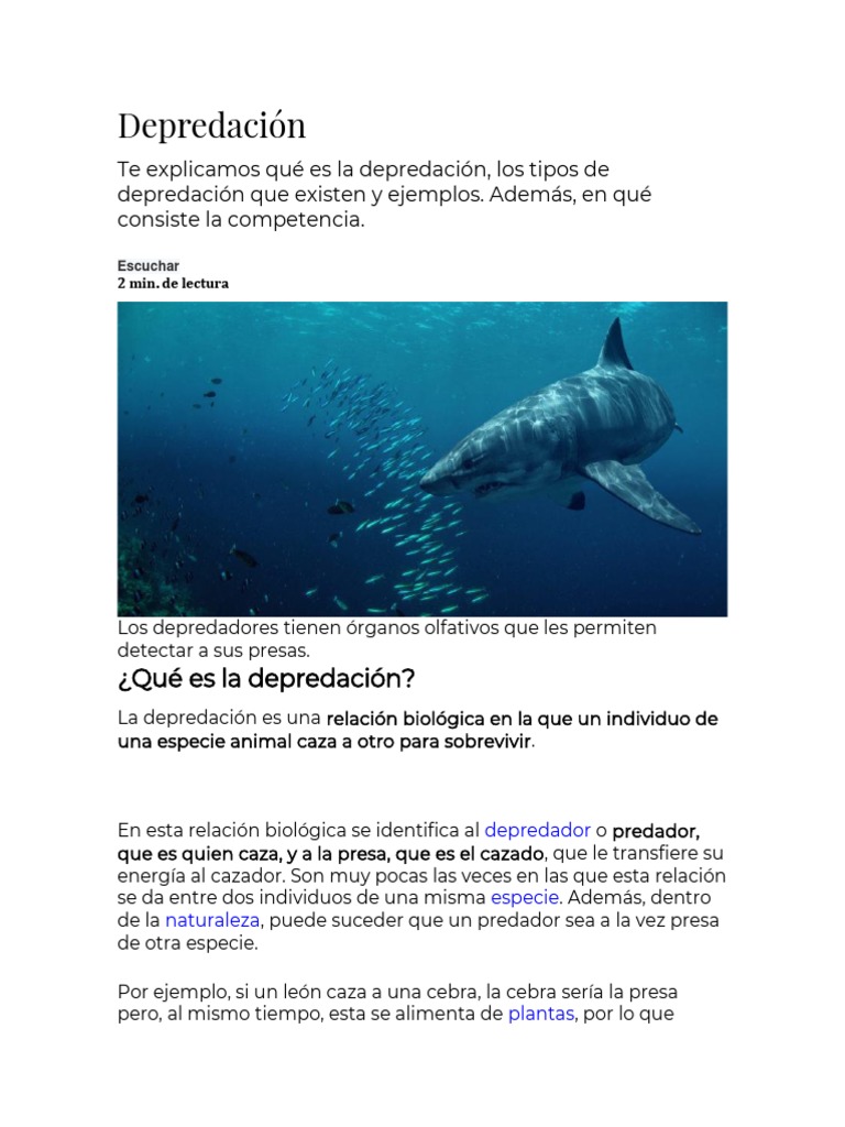 Depredación | PDF | Depredación | Organismos