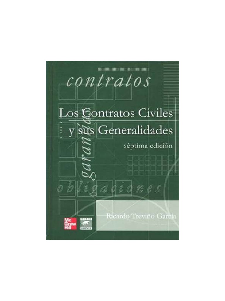 Los Contratos Civiles y Sus Generalidades Septima Edición | PDF