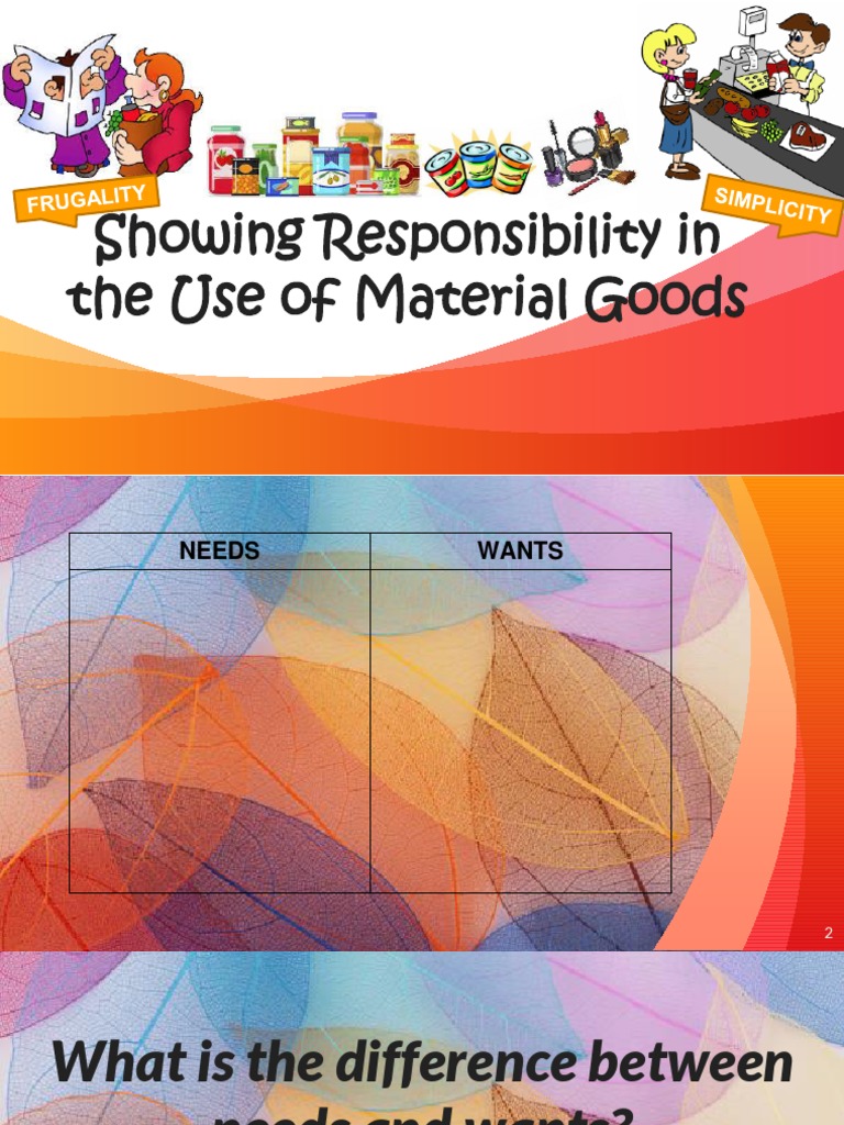 ESP 10 Lesson - 2 Showing Responsibility in The Use of Material Goods ...
