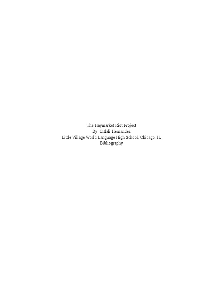 Haymarket Riot Primary Sources | PDF | Politics | Travel
