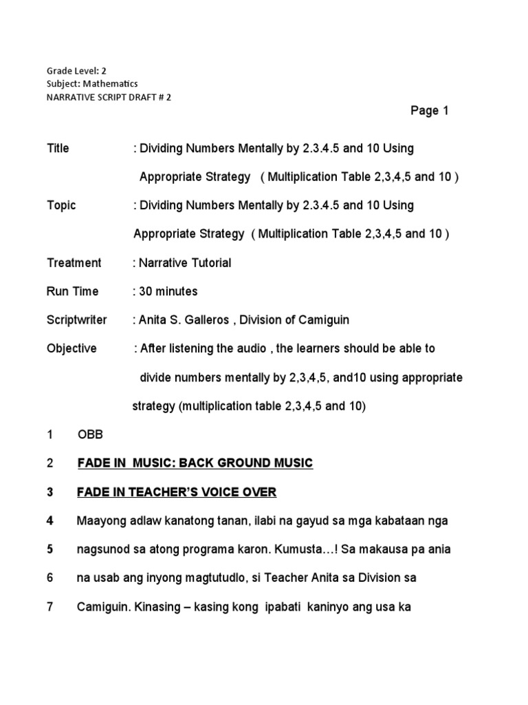 Math RBI SCRIPT 3RD QUARTER | PDF