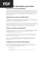 El Abecedario para Segundo Grado de Primaria | PDF | Alfabeto | Colación