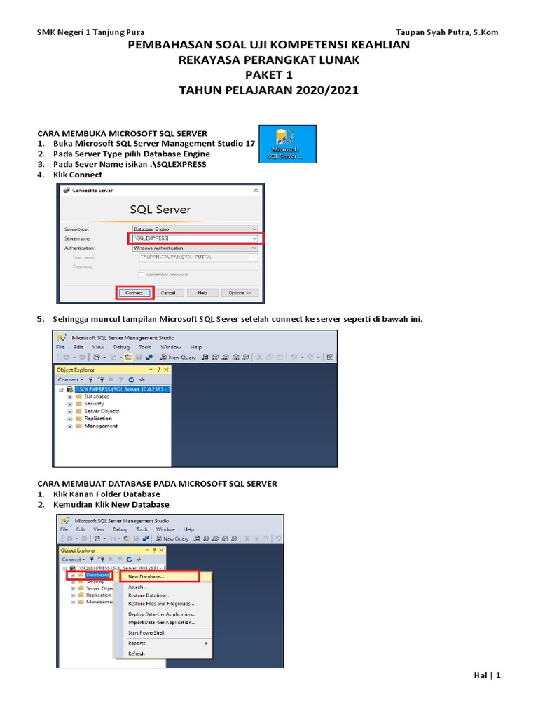 PEMBAHASAN SOAL UKK PAKET 1 RPL 2021 Ver 1.2 | PDF