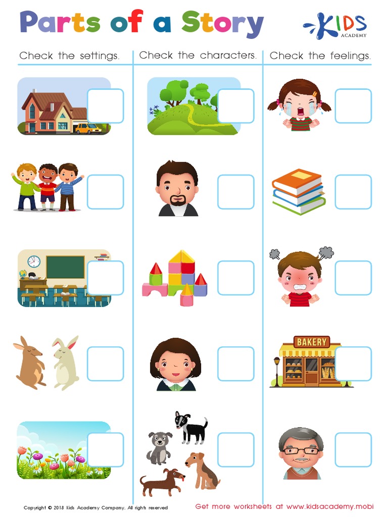 Grade 1 Parts of A Story Worksheet | PDF