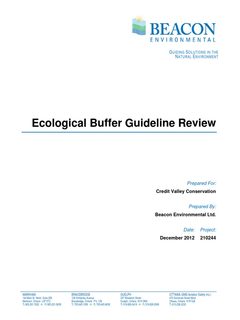 Ecological Buffer Guideline Review | PDF | Wetland | Riparian Zone