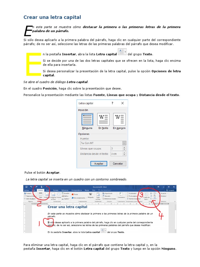 Crear Una Letra Capital | PDF