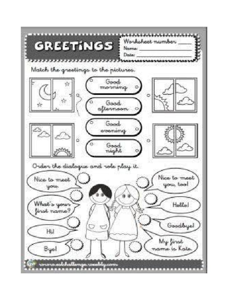 Exercise Greetings | PDF