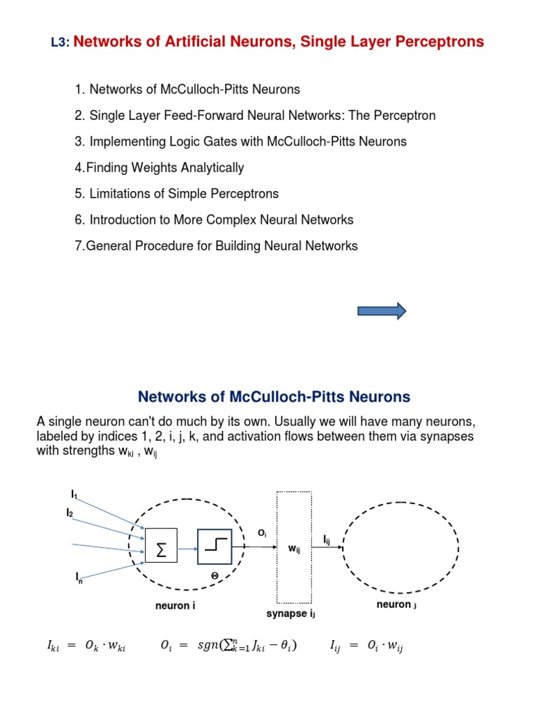 Networks of Artificial Neurons, Single Layer Perceptrons | PDF ...