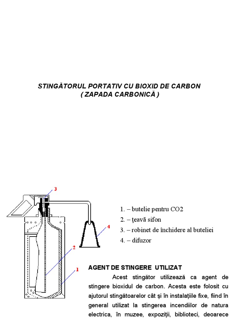 Stingator Portativ Cu Bioxid de Carbon | PDF