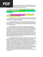 Healthy Lifestyle Typing Practice Paragraph | PDF | Self-Improvement ...