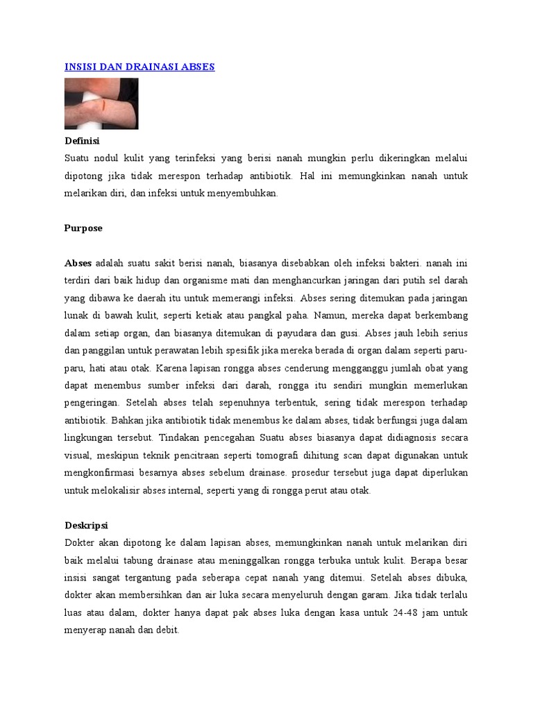 Insisi Dan Drainasi Abses | PDF