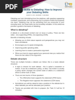 Speaker Roles in Debate Explained | PDF | Argument | Reason