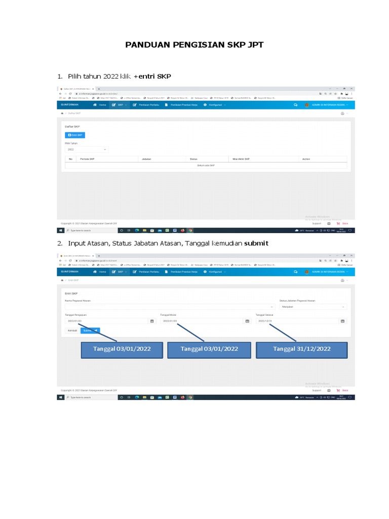 Panduan Pengisian SKP 2022 JPT dan JA/JF | PDF | Bisnis | Pengelolaan ...