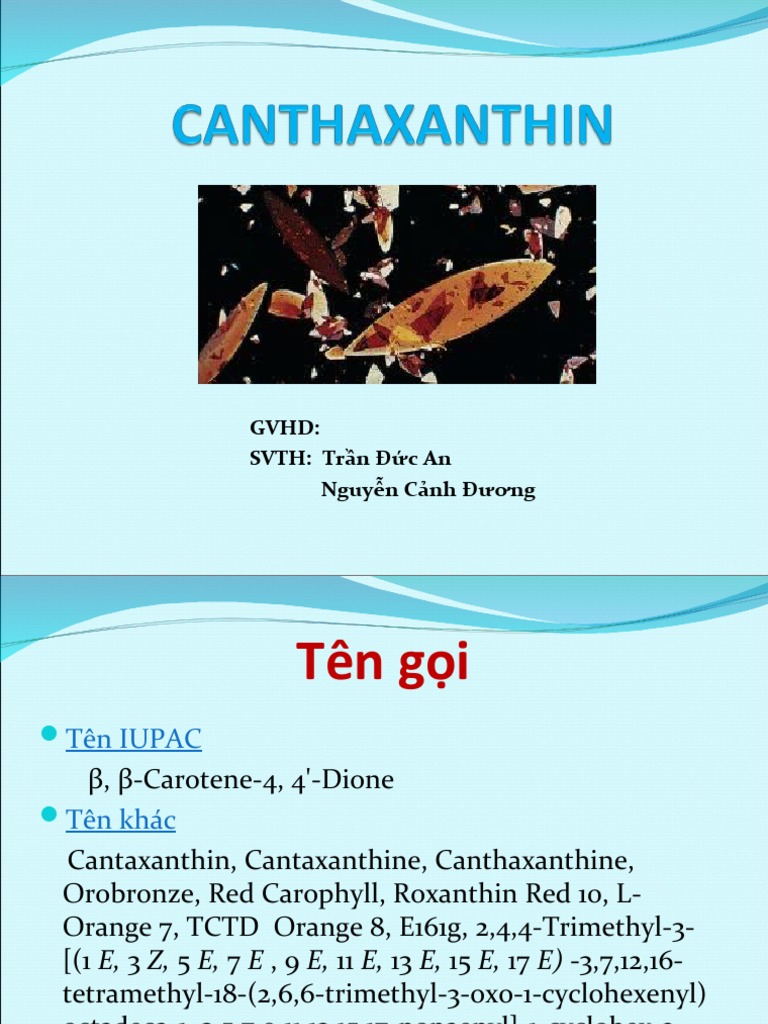 CANTHAXANTHIN | PDF