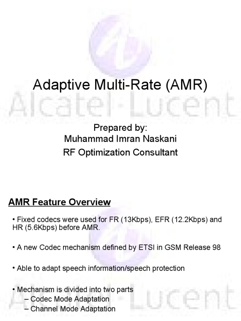 Adaptive Multi-Rate (AMR) | PDF | Computer Science | Storage Media