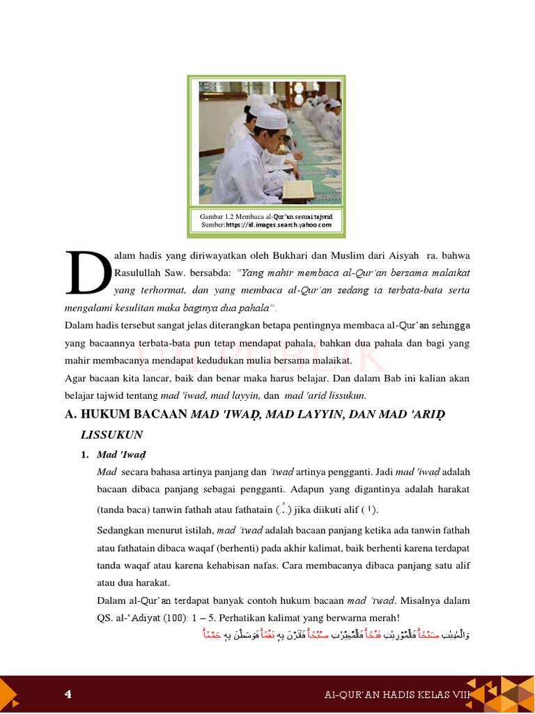 Bahan Ajar Qurdis Bab 1 Kelas Viii | PDF