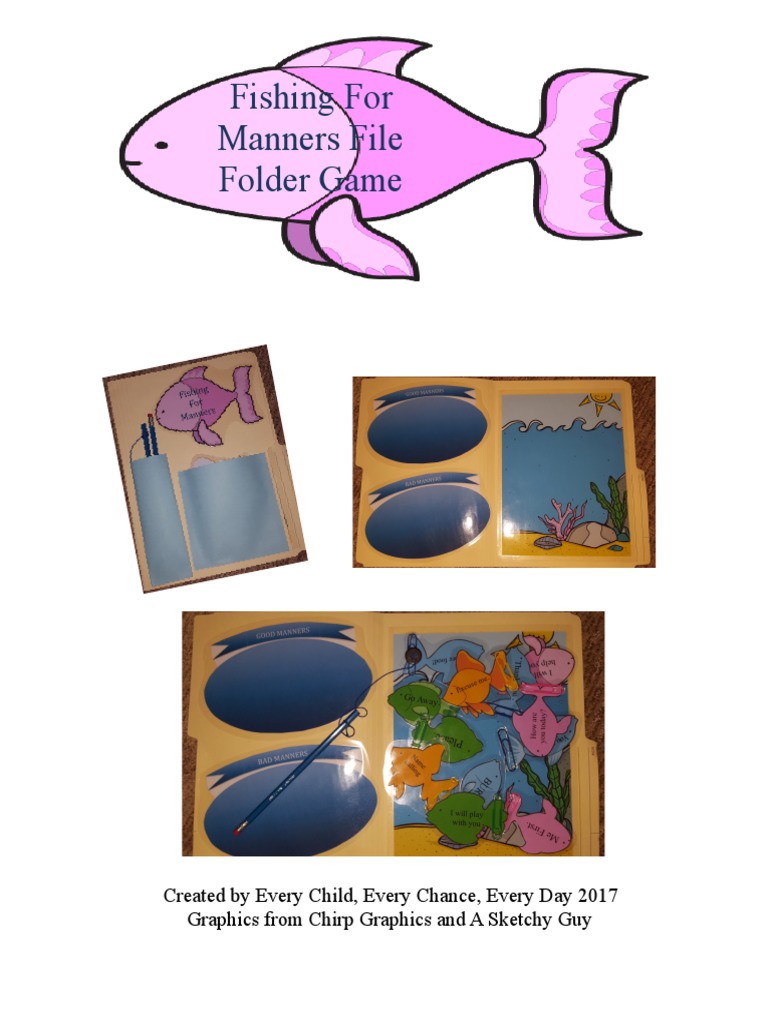 Fishing For Manners File Folder Game | PDF | Fish | Fish And Humans