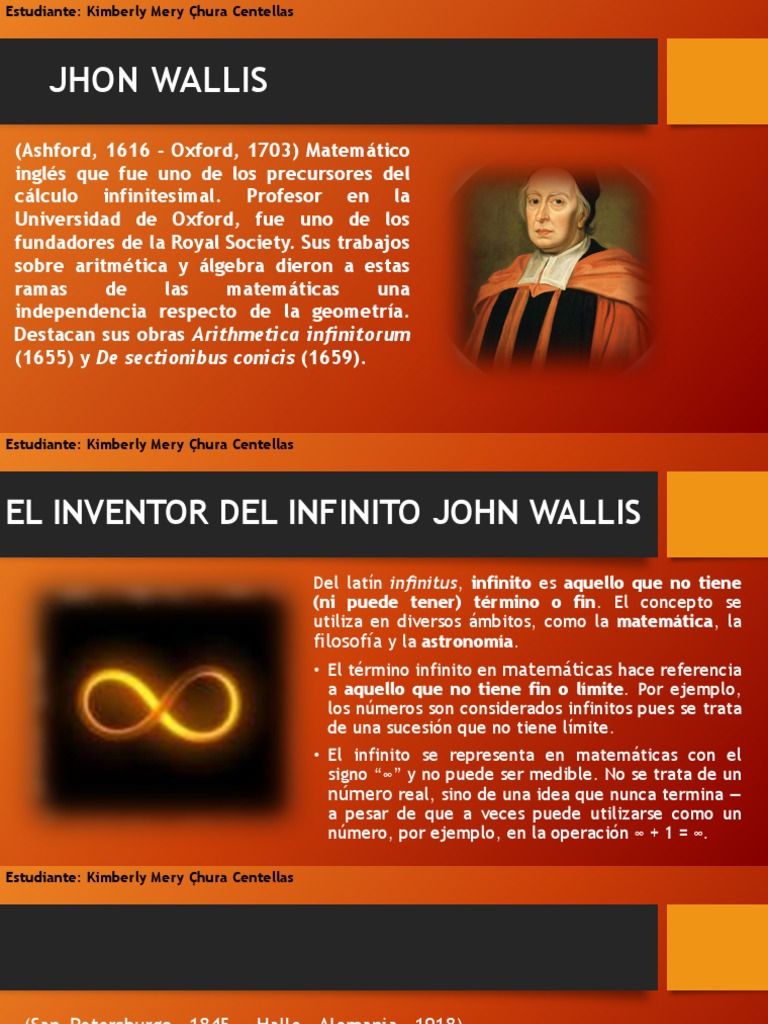 El inventor del infinito: John Wallis | PDF | infinito | Matemáticas