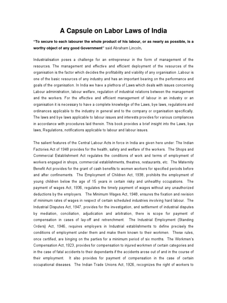 IR Labor Law Capsule | PDF | Labour Law | Trade Union