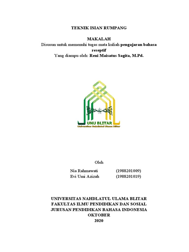 Teknik Isian Rumpang | PDF | Karier & Perkembangan