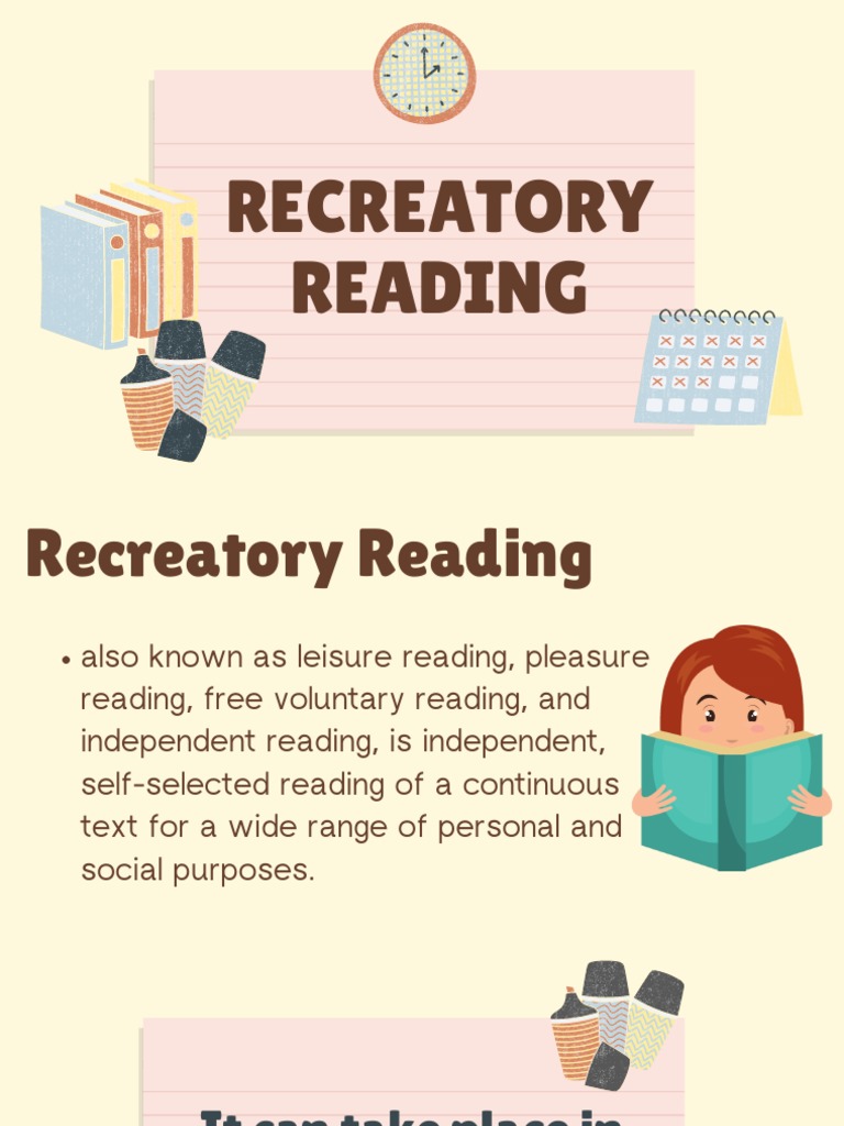 Recreatory Reading | PDF | Pleasure | Books
