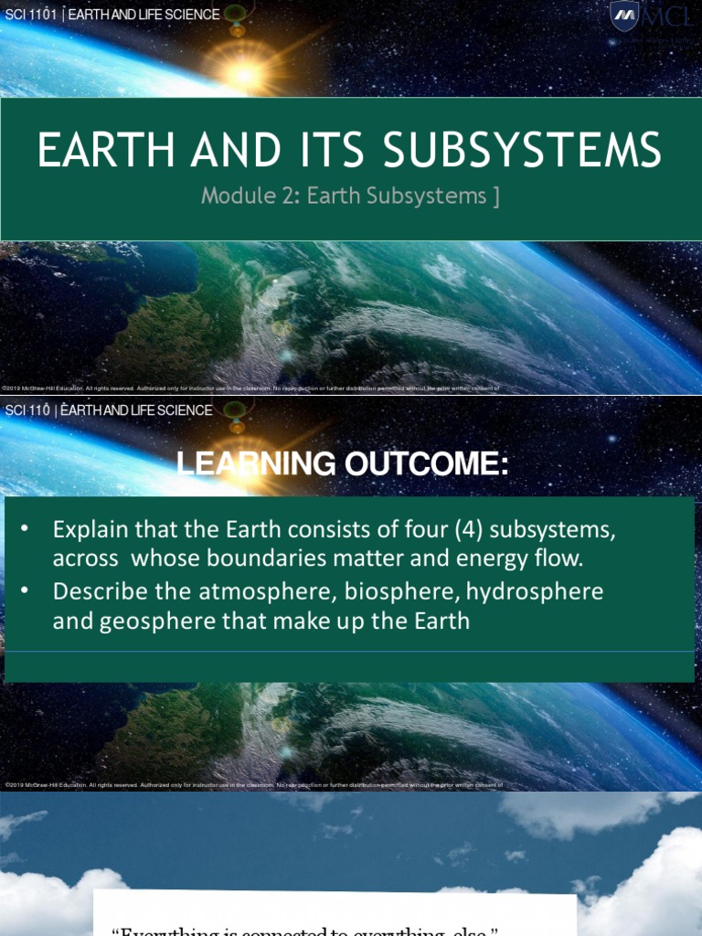 MODULE 2 - Earth and Its Subsystems | PDF | Earth | Water