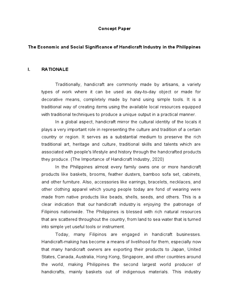 Concept Paper | PDF | Market (Economics) | Philippines