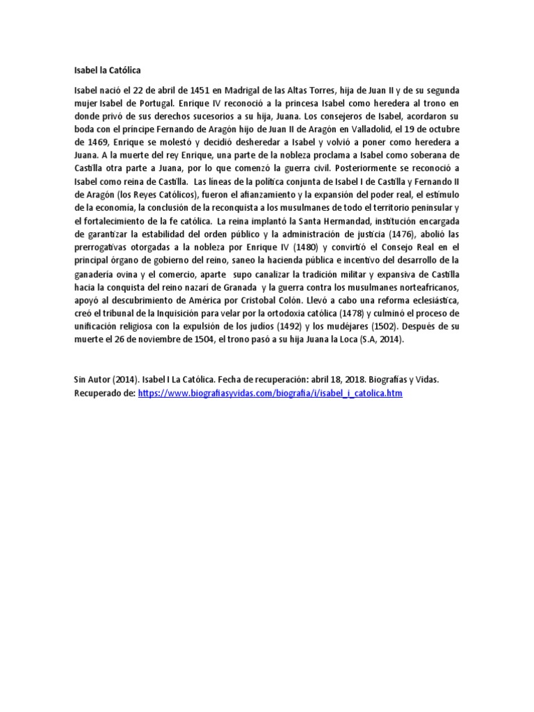 Isabel La Católica | PDF | Historia