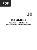 Q2 English 10 Module 7 | PDF | Learning | Human Communication