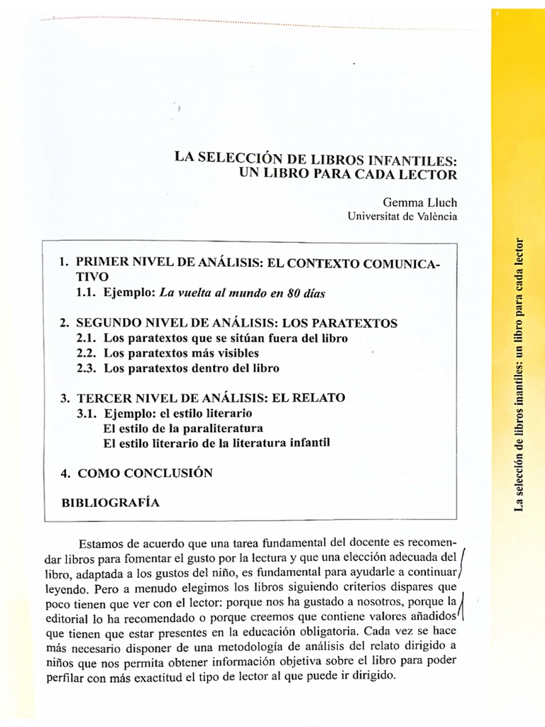 Lluch Gemma-La Selección de Libros Infantiles Un Libro para Cada Lector-En La Motivación A La ...