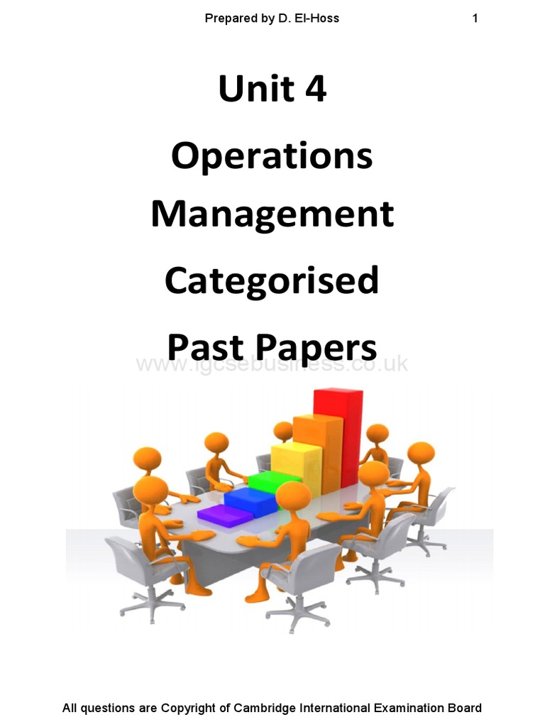Unit 4 Operations Management Categorised Past Papers: WWW - Igcsebusiness.co - Uk | Download ...