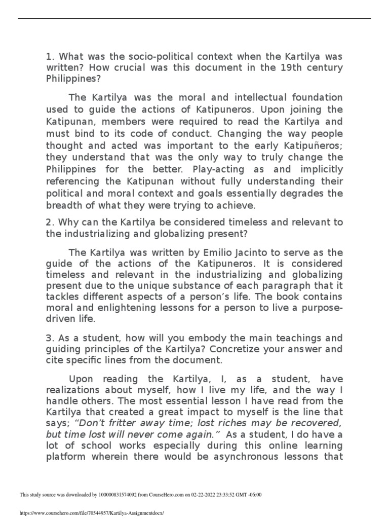 But Time Lost Will Never Come Again." As A Student, I Do Have A | PDF ...