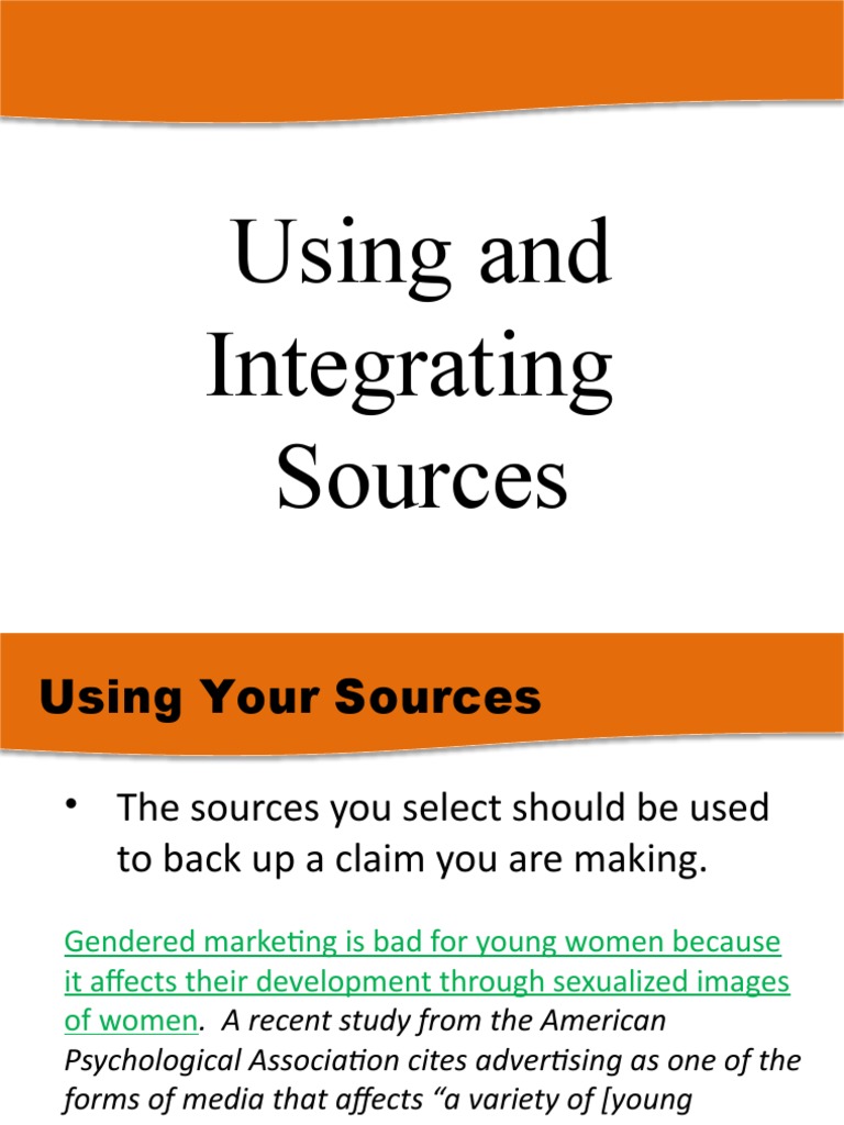 Integrating Sources | PDF