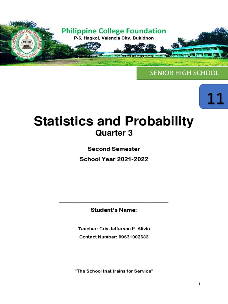 Statistics and Probability: Philippine College Foundation | PDF ...