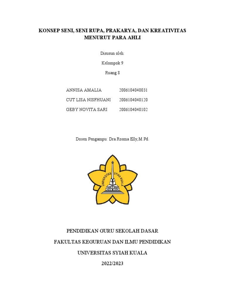 KONSEP SENI, Seni Rupa, Prakarya, Kreativitas | PDF