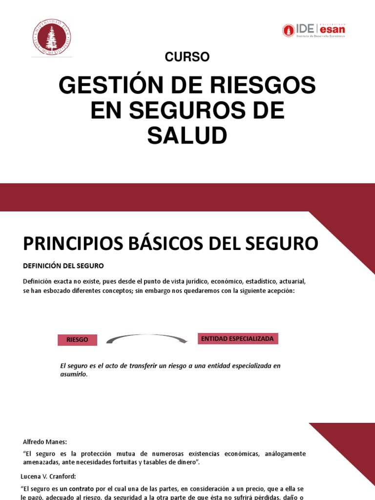 Sesión 2 Principios Básicos Del Seguro | PDF | Seguro | Póliza de seguros